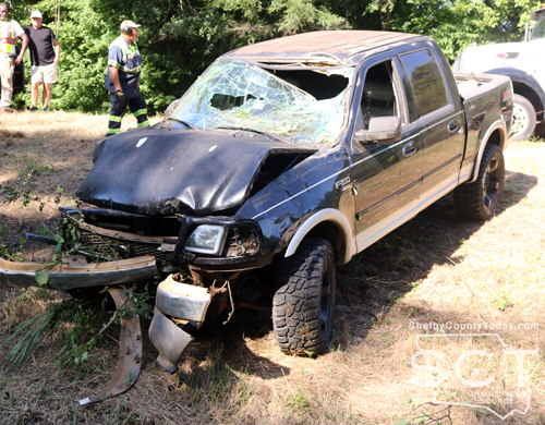 FM 1645 Scene of Single-Vehicle Crash Incident | Shelby County Today
